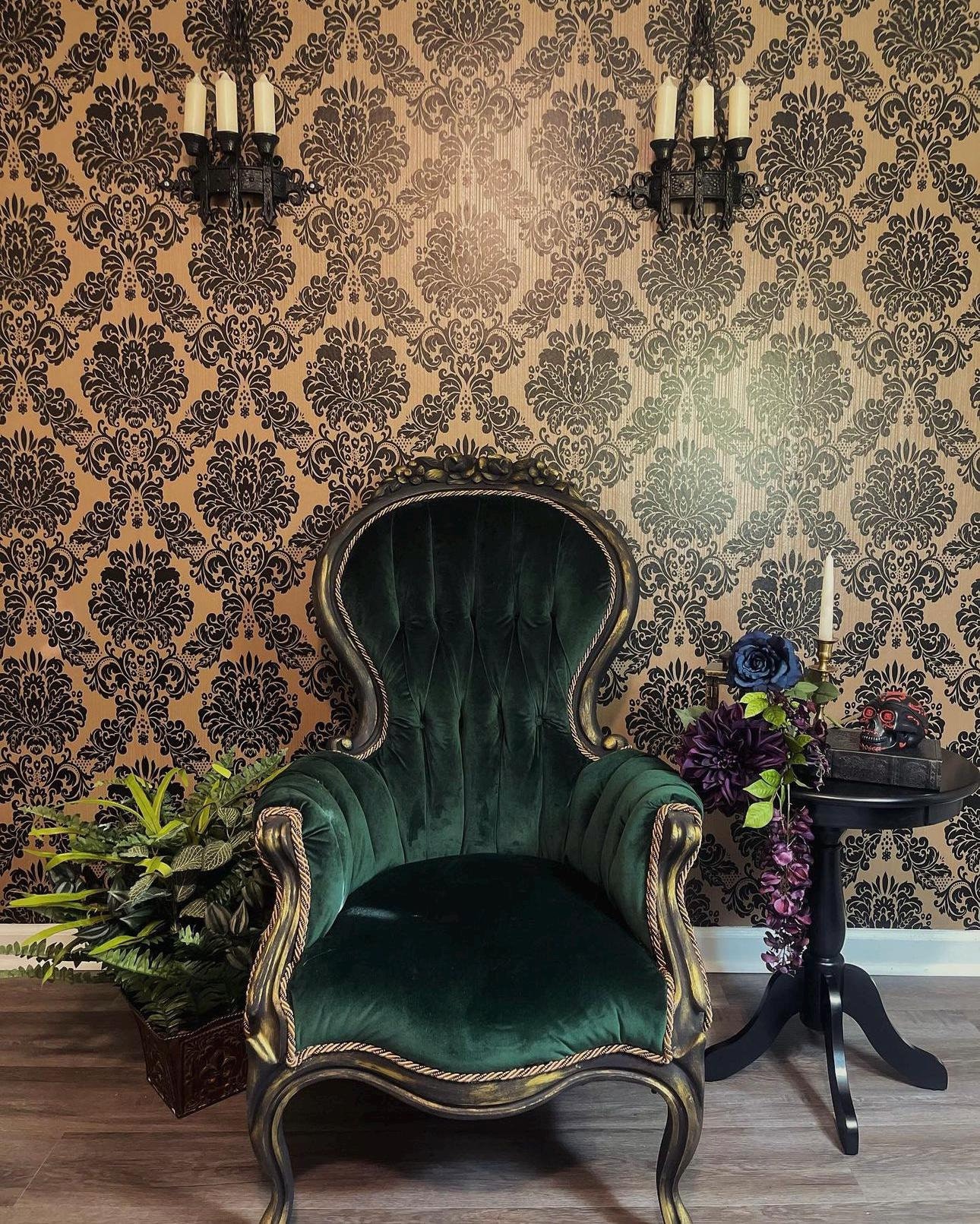 Victorian Gothic Inspired, Tufted Velvet, Custom Chair. - Etsy