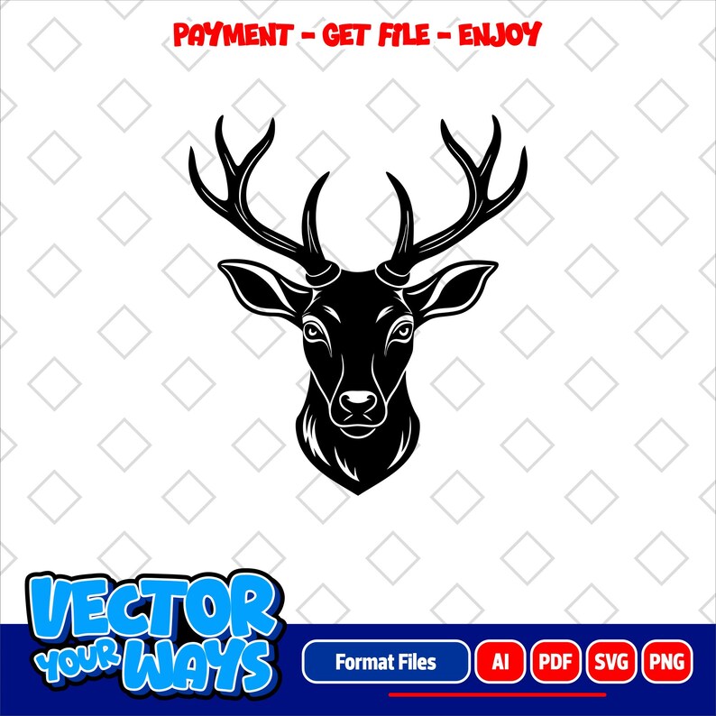 Deer Head Dxf, Animals Cut File for Laser, Plasma Cnc Metal Wall Decor ...