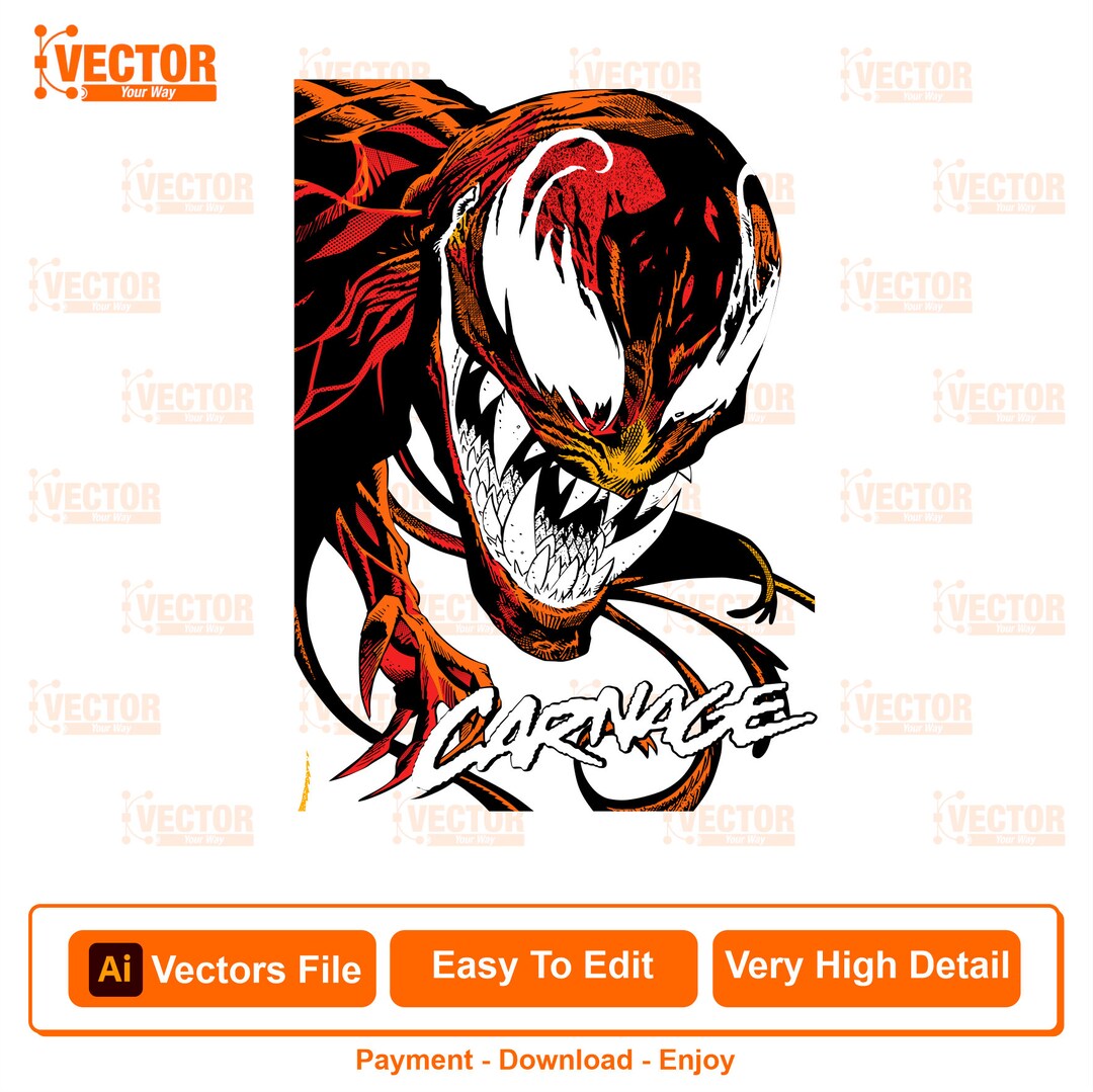 Spiderman Carnage Marvel Art, Spiderman Carnage Vectors, Marvel Comic ...