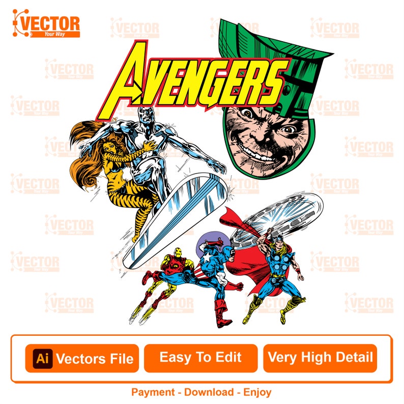 The Avengers Vector, Avengers Vectors , Marvel Comic, Avengers Marvel ...