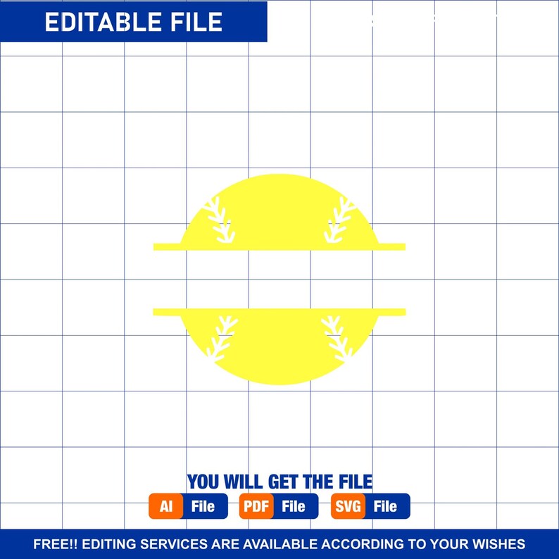 Softball Frame SVG Files | Sports Mom Cut Files | Softball Split Name ...