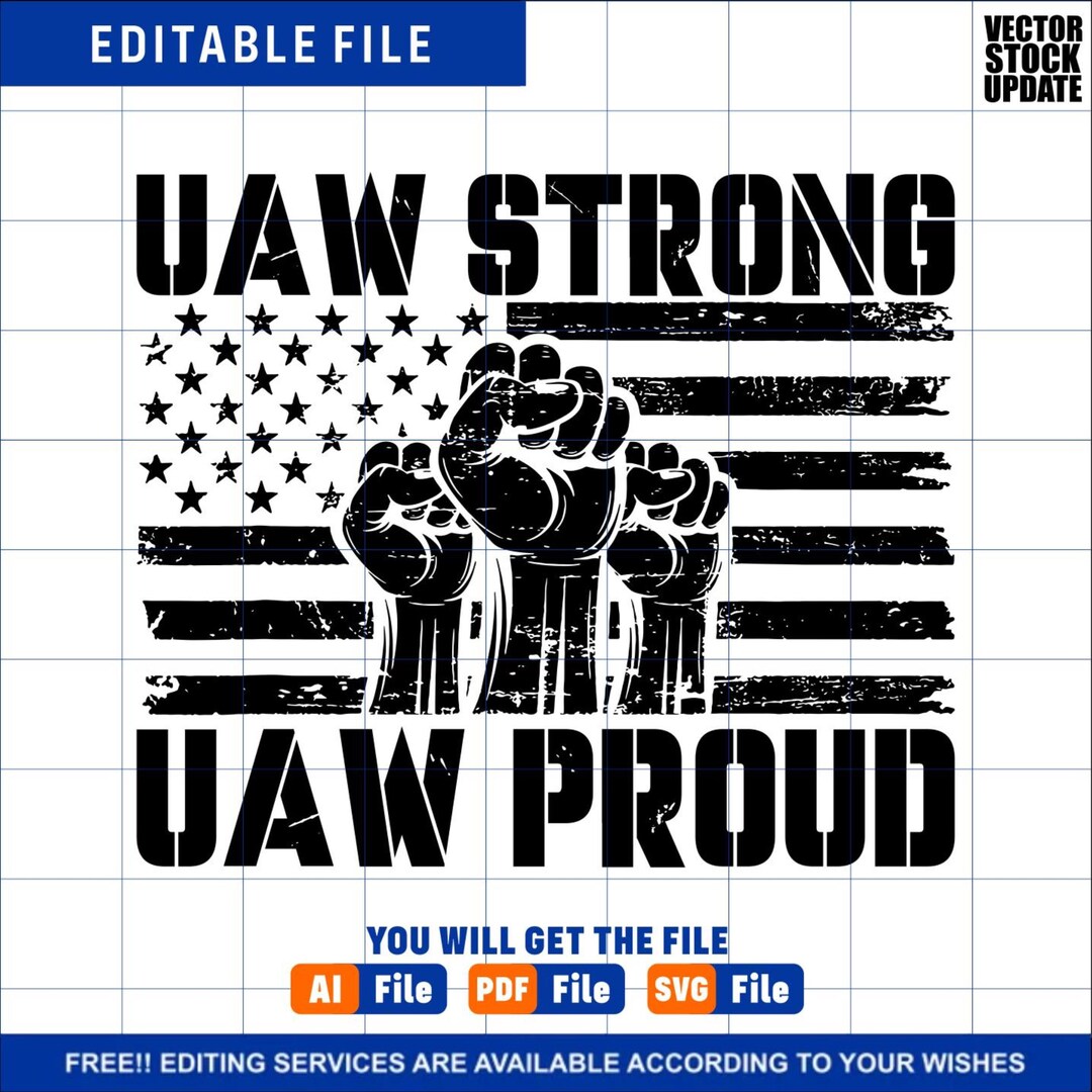 UAW Strong UAW Proud Svg, Laborer Worker Svg, UAW Strike Svg, Uaw ...