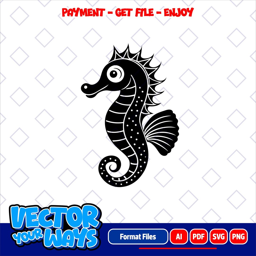 Seahorse SVG Files Sea Horse Cut Files Animal Vector Beach SVG Scorpion ...