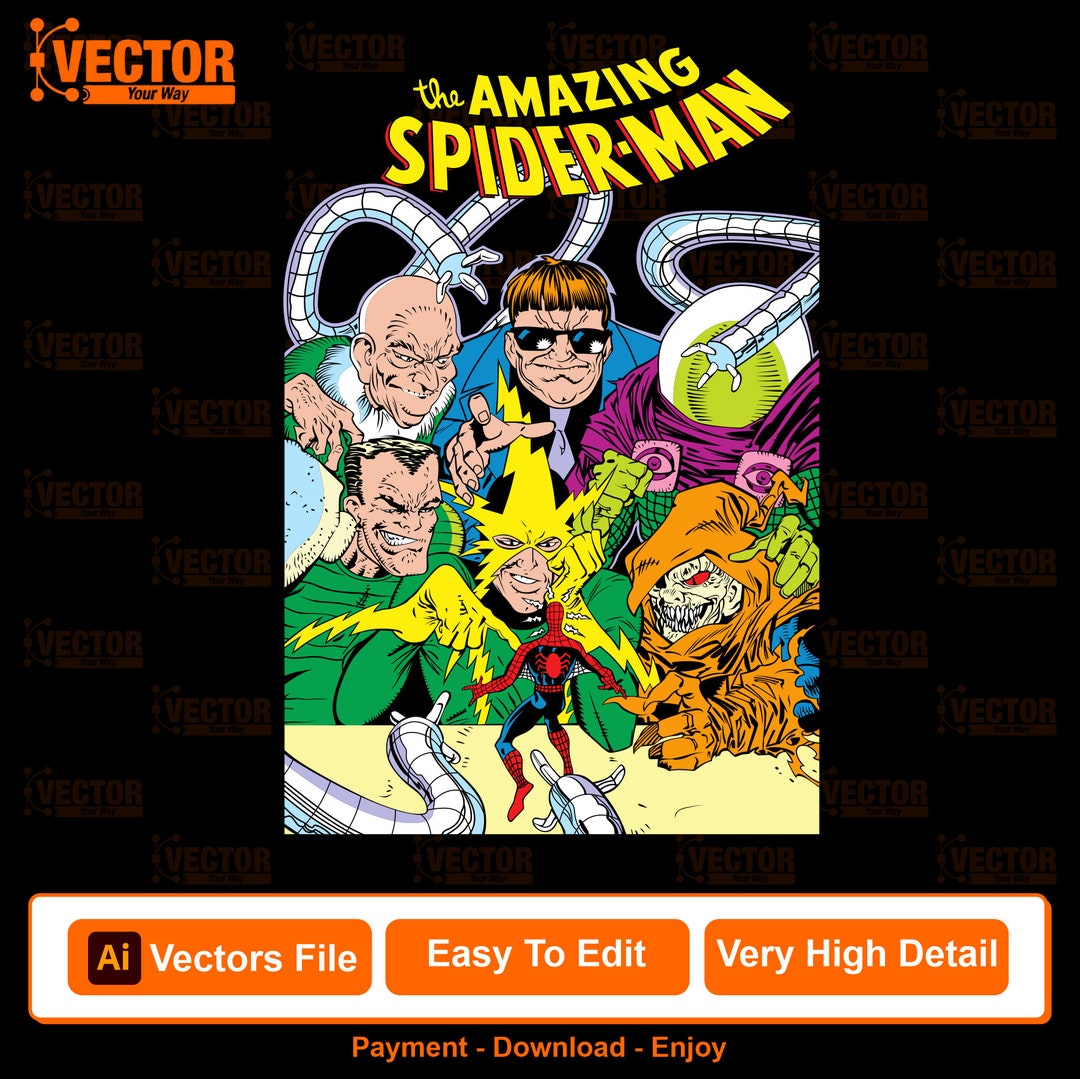 Spiderman Sinistersix Vectors, Spiderman Vectors, Marvel Comic ...