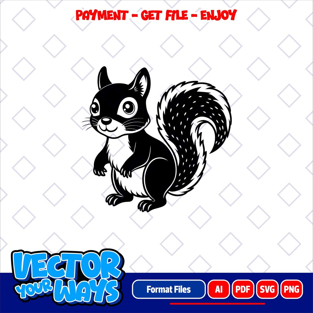 Squirrel SVG Files | Cute Squirrel Cut Files | Woodland Animal Vector ...