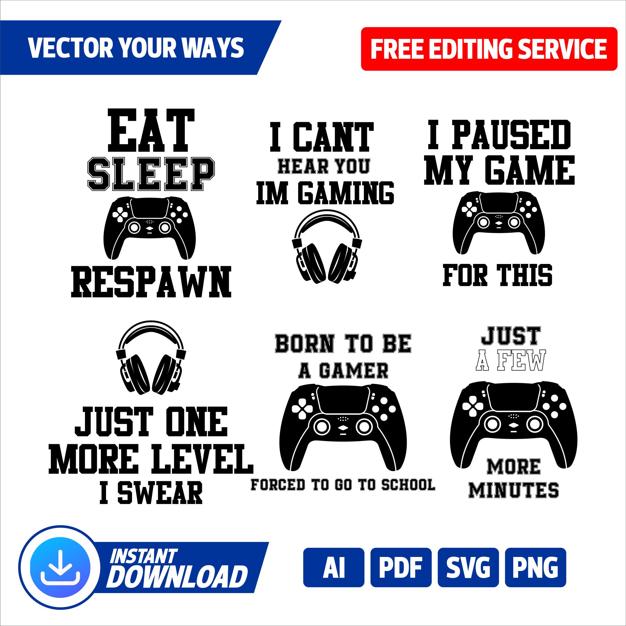 Gamer SVG Bundle, Funny Gamer SVG, Gamer Svg, Video Games Svg, Boys ...