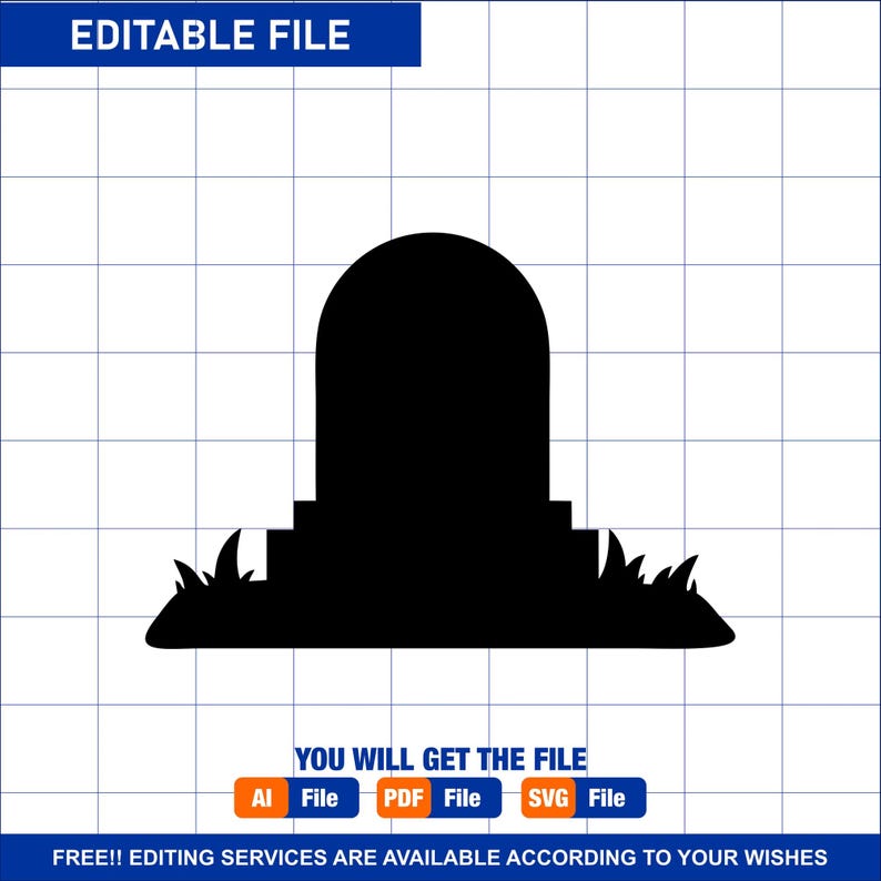Gravestone SVG Files Tombstone Cut Files Halloween SVG Vector Files ...