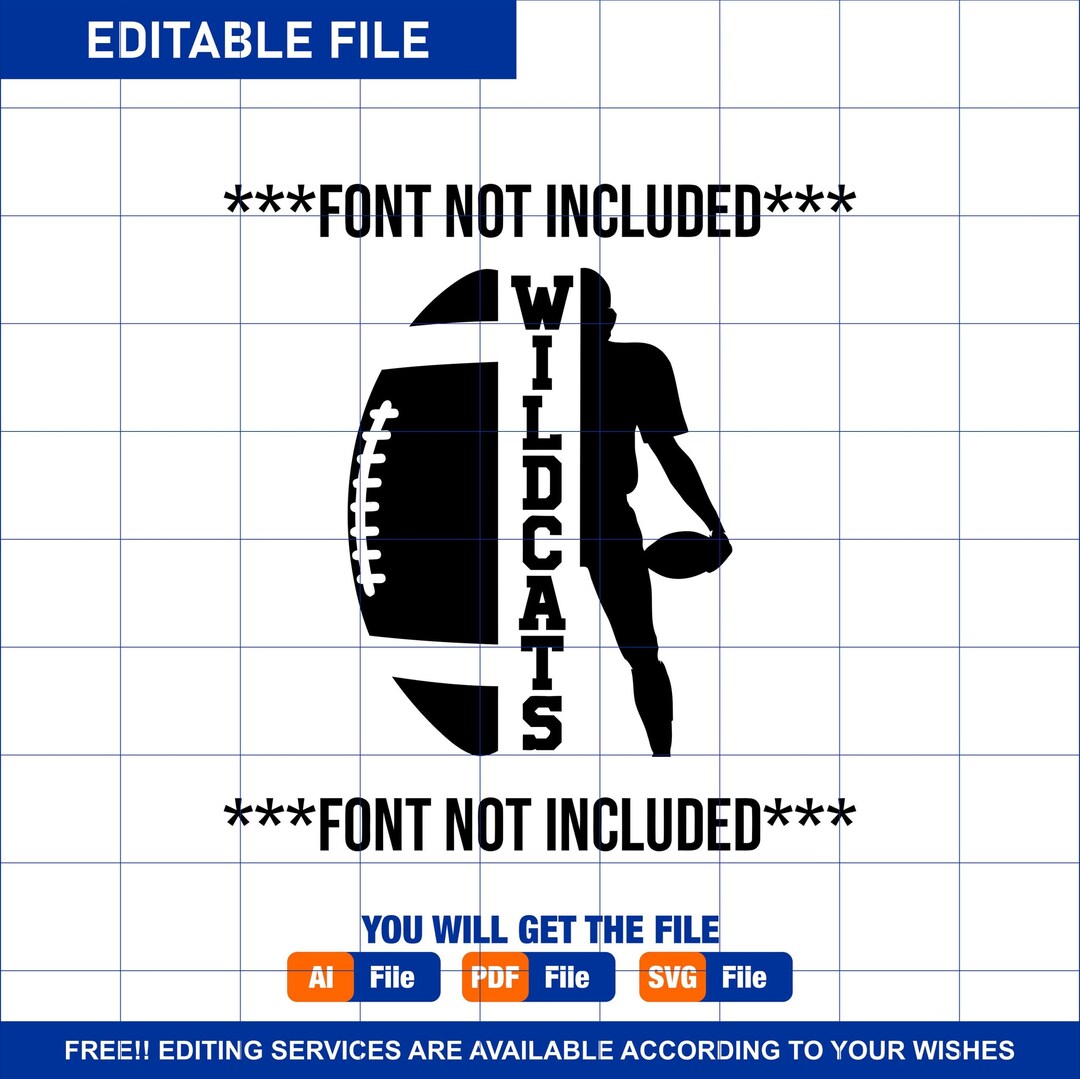 Half Football SVG, Vertical Football PNG, Football Silhouette, Cut ...