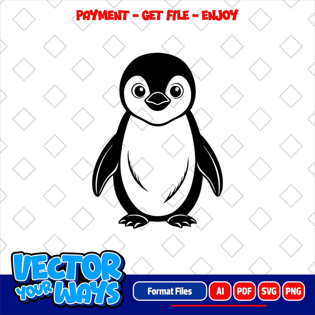 Penguin SVG Files | Baby Penguin Cut Files | Animal Vector | Christmas ...