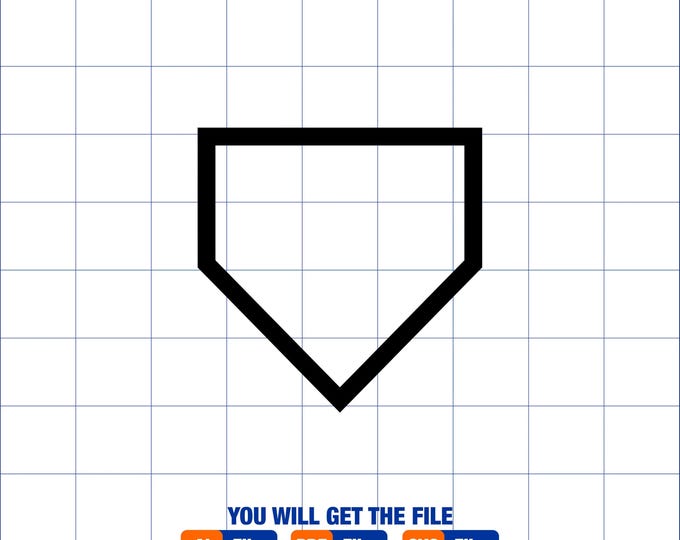 Baseball Home Plate SVG File, Baseball Home Plate DXF, Baseball Home ...