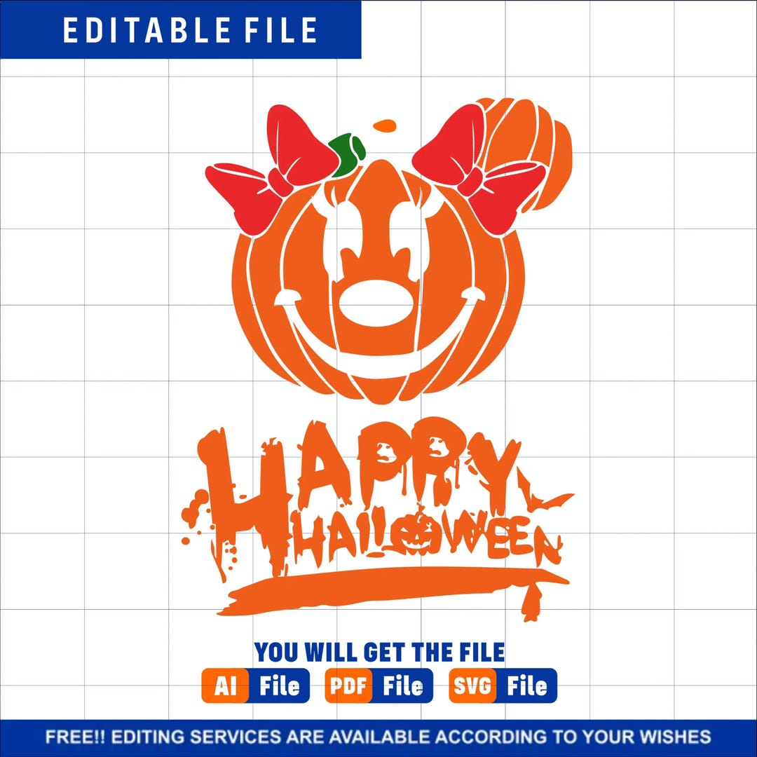 Happy Halloween Pumpkin SVG File for Cricut, Silhouette & DIY Crafts ...