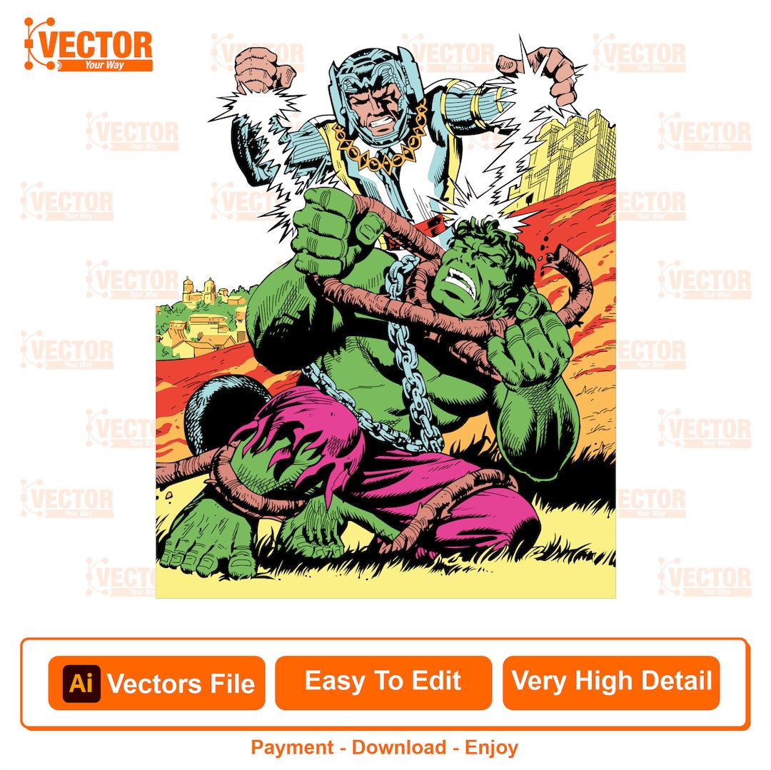 The Hulk Battles Vectors, the Incredible Hulk, Marvel Comics, Hulk ...