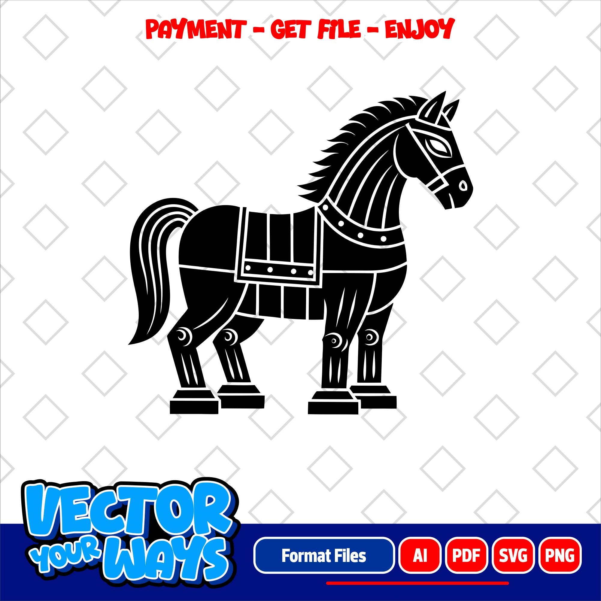 Trojan Horse SVG PNG JPG Clipart Digital Cut File Download for Cricut ...