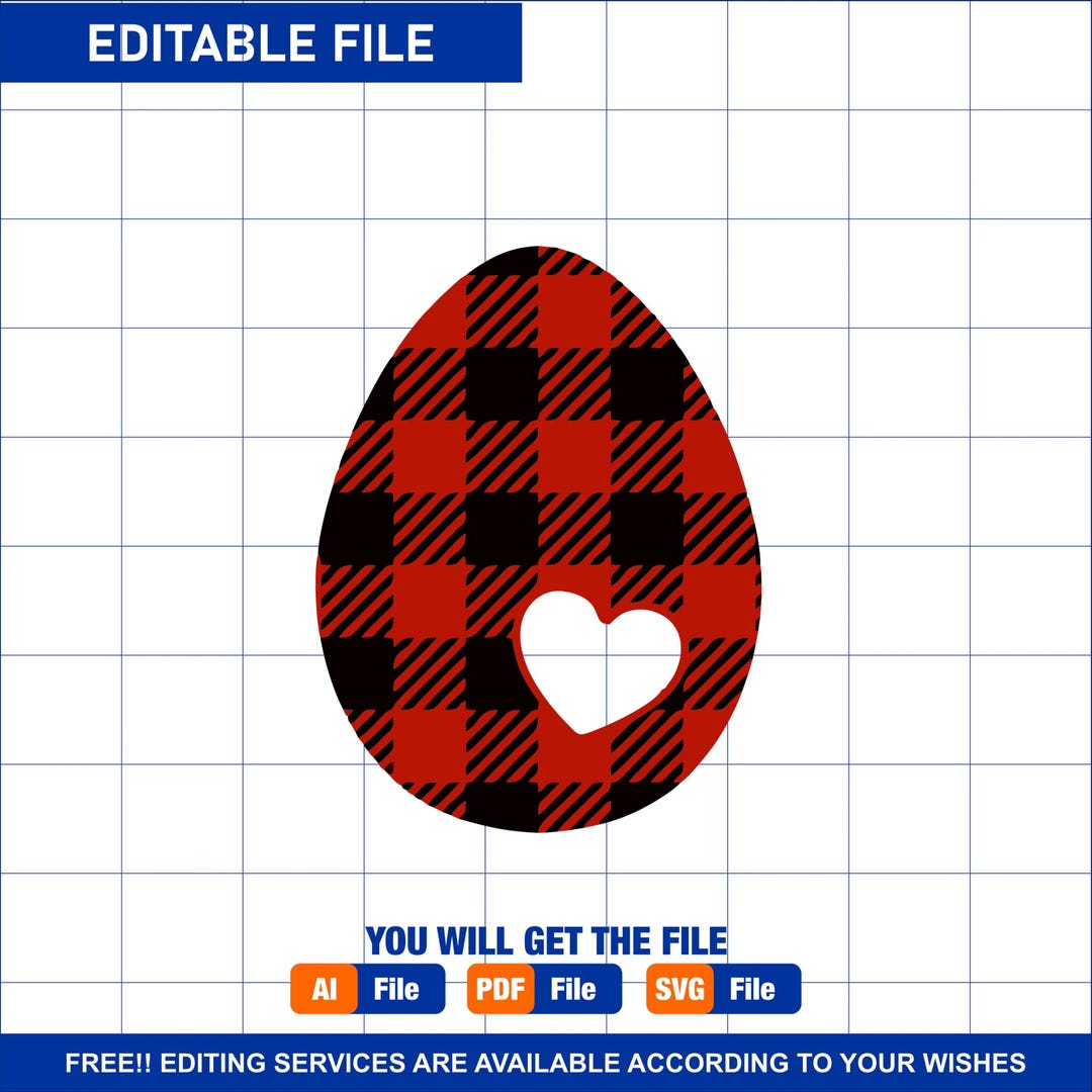 Buffalo Plaid Easter Egg SVG Files | Easter 2021 Cut Files | Easter ...