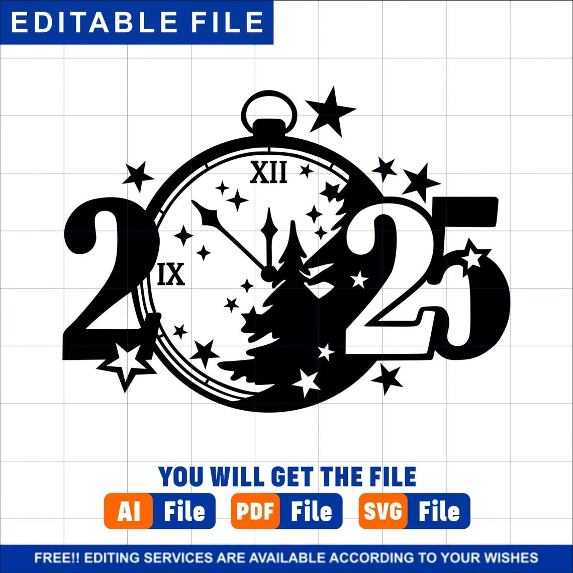 2025 SVG, New Years SVG, Happy New Year SVG, Christmas Svg, Popular Svg ...