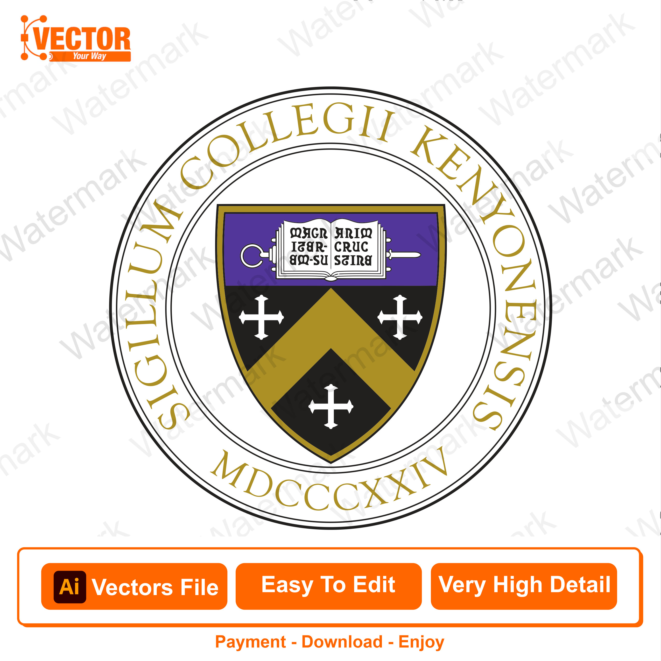 Kenyon College, Kenyon College Logo Vector, University Logo, Us ...