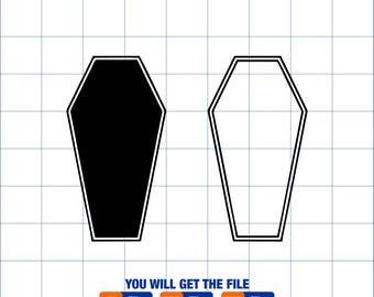Coffin SVG Files | Halloween SVG Cut Files | Coffin Casket Silhouette ...