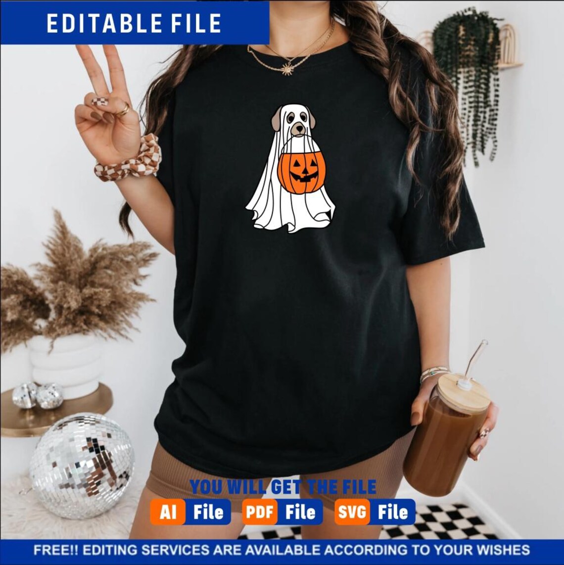 Cute Ghost Dog Svg, Halloween Svg, Ghost Svg, Dog Lovers Svg ...
