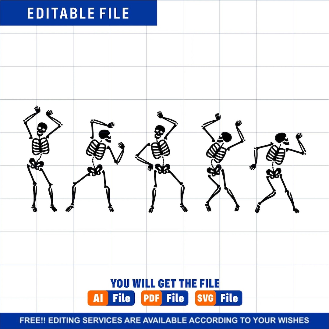 Fall Svg, Dancing Skeleton Svg, Happy Halloween Svg, Hallowee Nsvg ...
