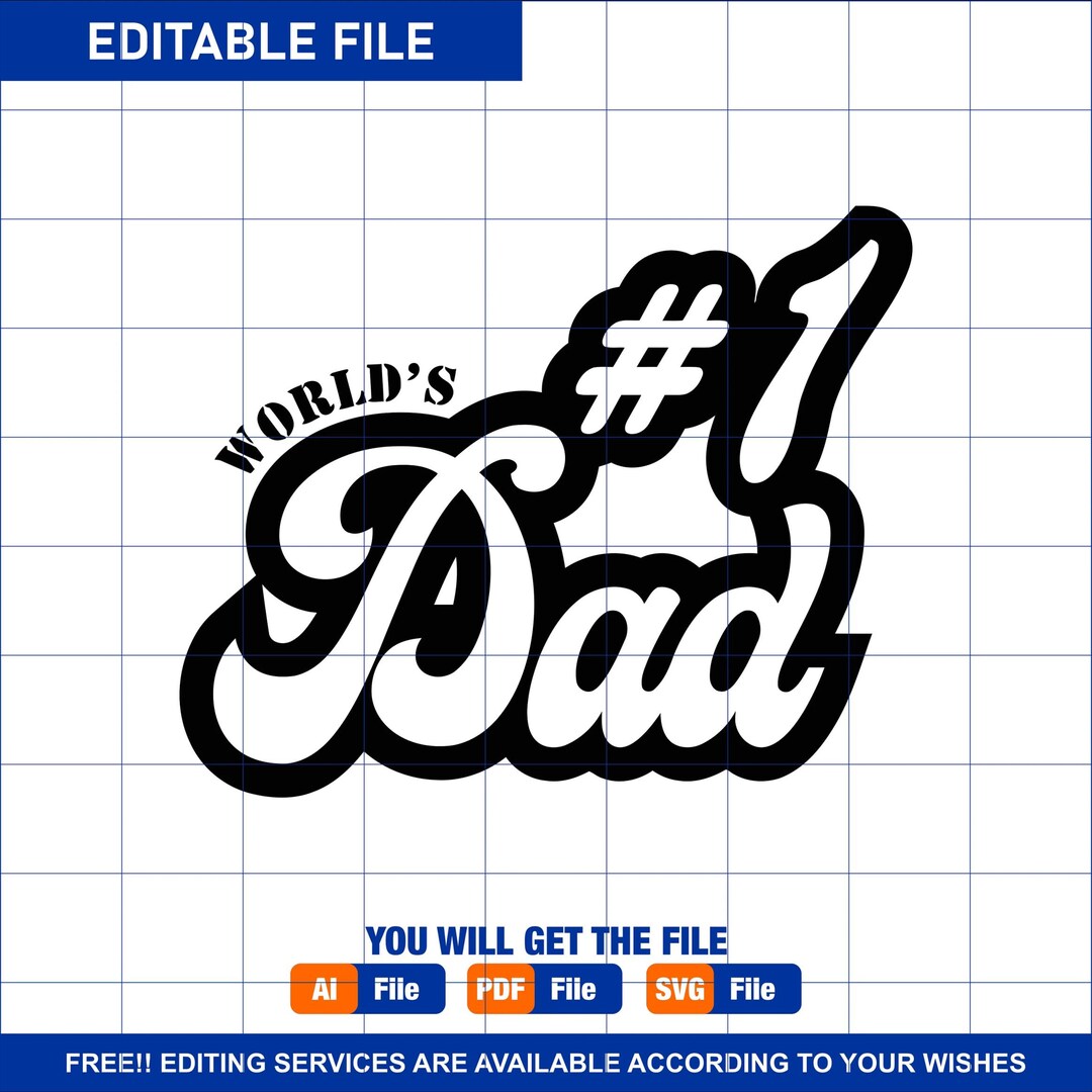 World's Number 1 Dad Svg, Fathers Day Svg, Dad Svg, Gifts for Him, Girl ...