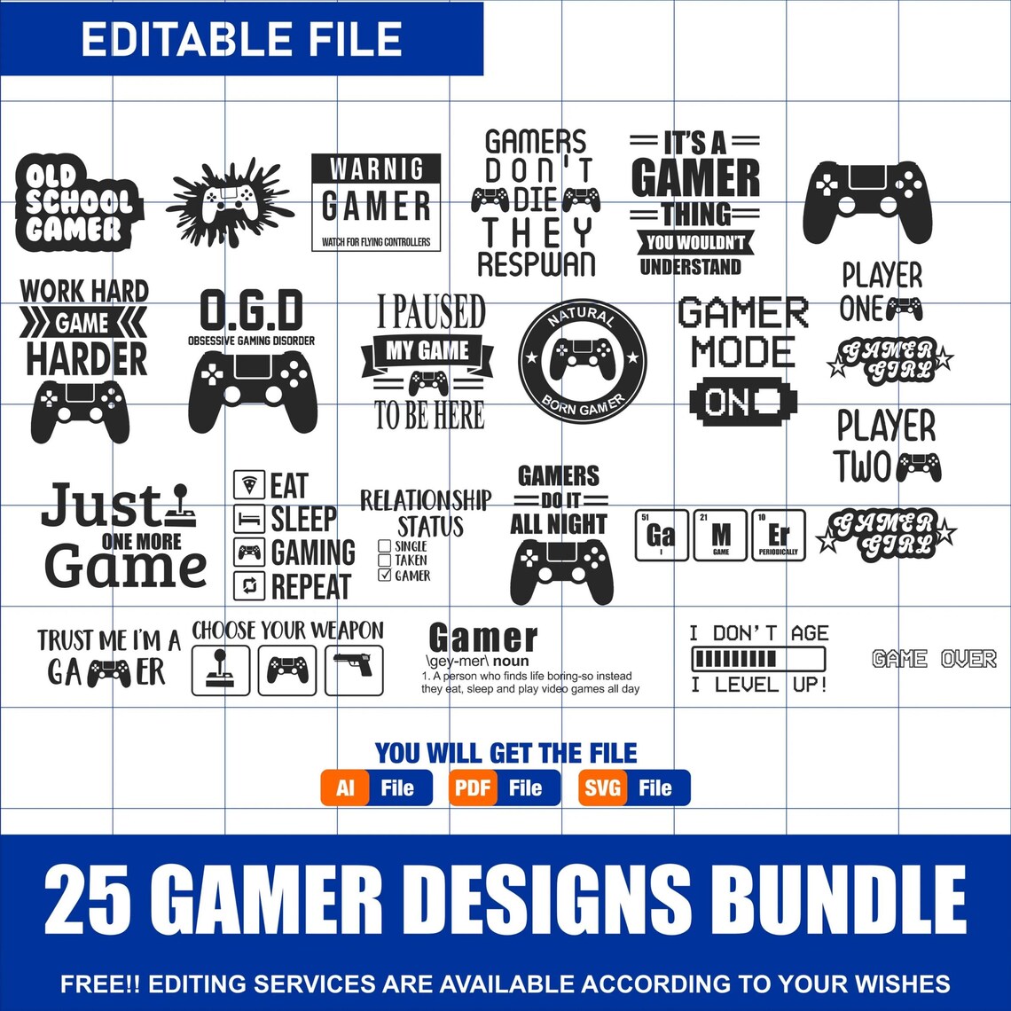 Gamer Svg, Gamer Svg Bundle, Gaming Svg Bundle, Funny Gamer Sayings Svg ...