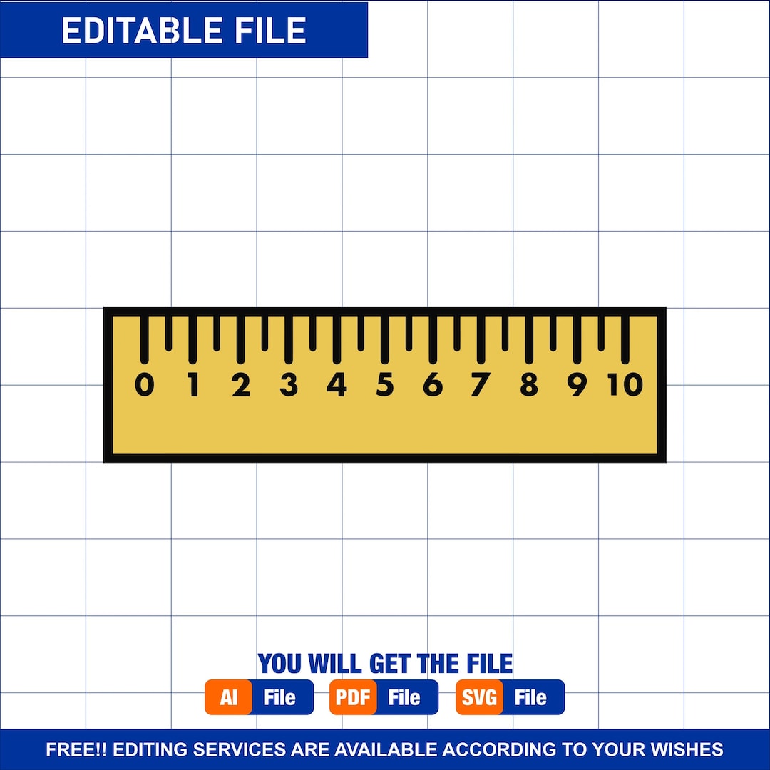 Ruler SVG Files | School Ruler Cut Files | Back to School Vector Files ...