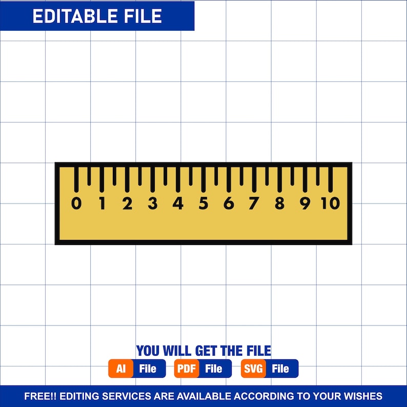 Ruler SVG Files | School Ruler Cut Files | Back to School Vector Files ...