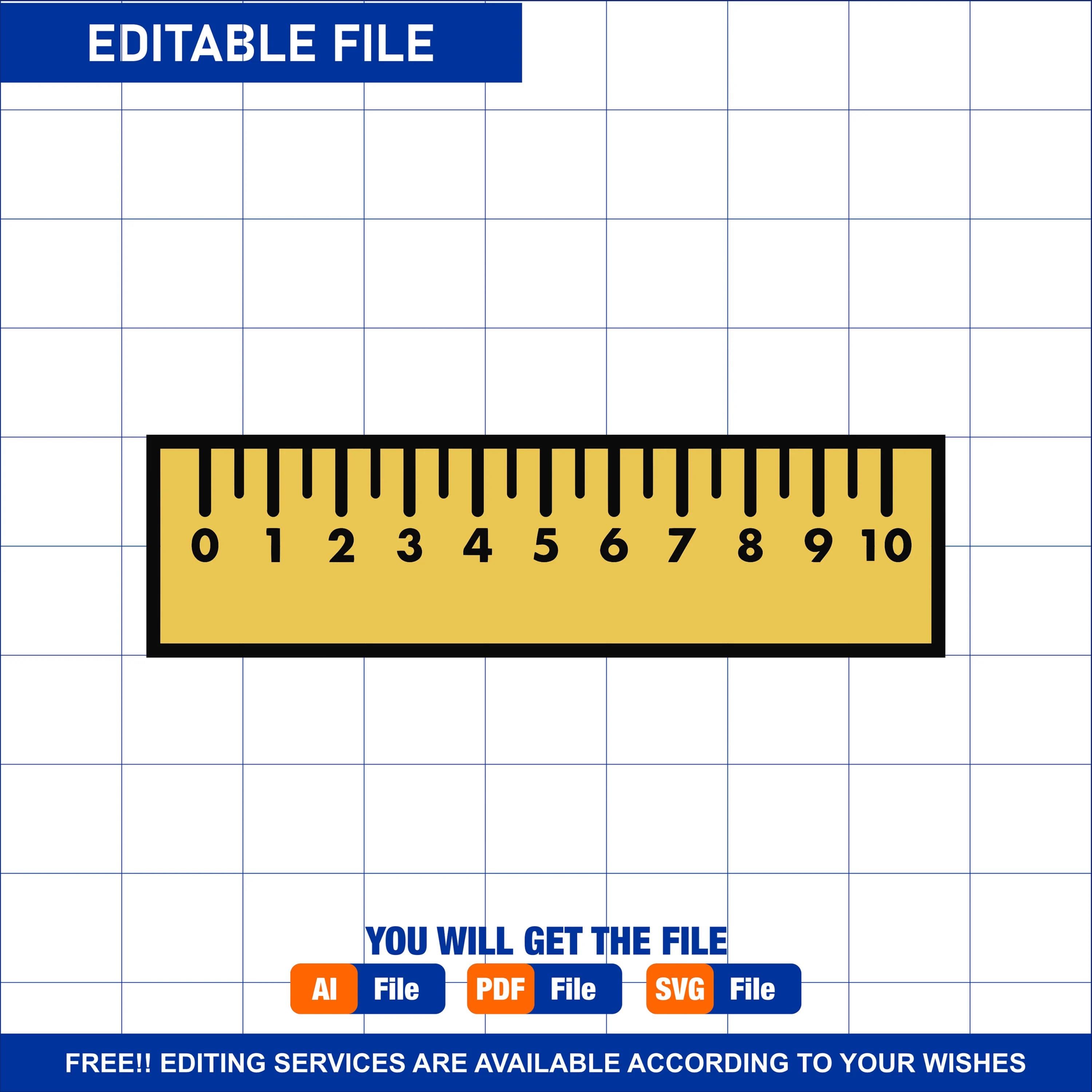 Ruler SVG Files | School Ruler Cut Files | Back to School Vector Files ...