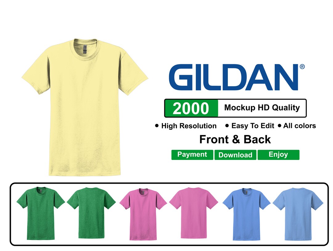 Maqueta de Gildan 2000, Gildan 2000, maqueta de gildan, G2000, maqueta de camisetas de Gildan ...