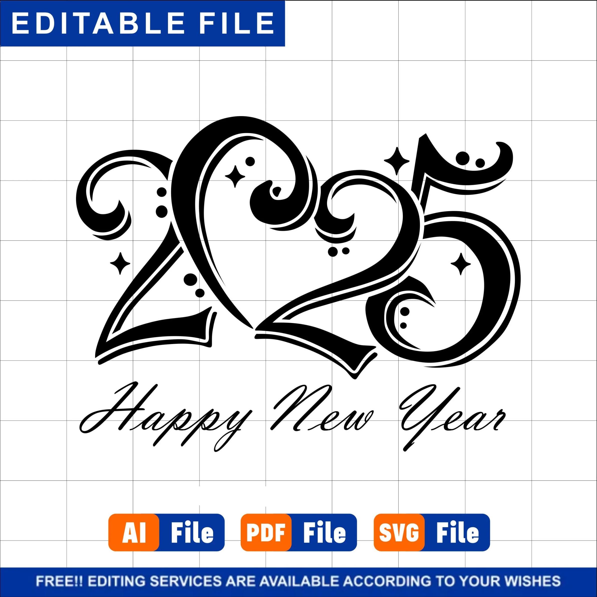 2025 SVG, New Years SVG, Happy New Year SVG, Christmas Svg, Popular Svg ...