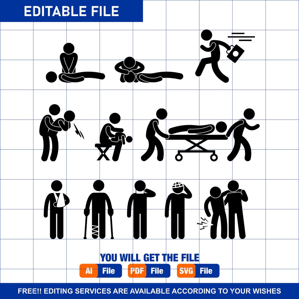 First Aid Rescue Emergency Help Save Life Saving CPR Medic Medical ...