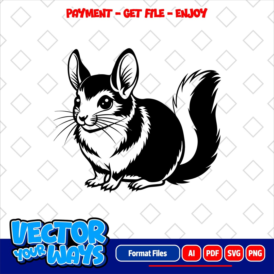 Chinchilla SVG Cut File for Cricut, Silhouette, Digital Download ...