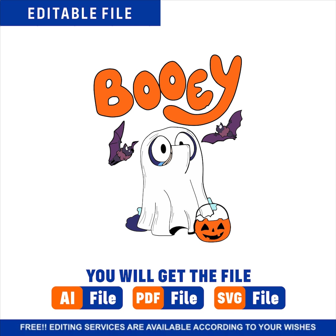 Booey Bluey Halloween PNG PDF SVG Eps Dxf for Your Custom Designs! - Etsy