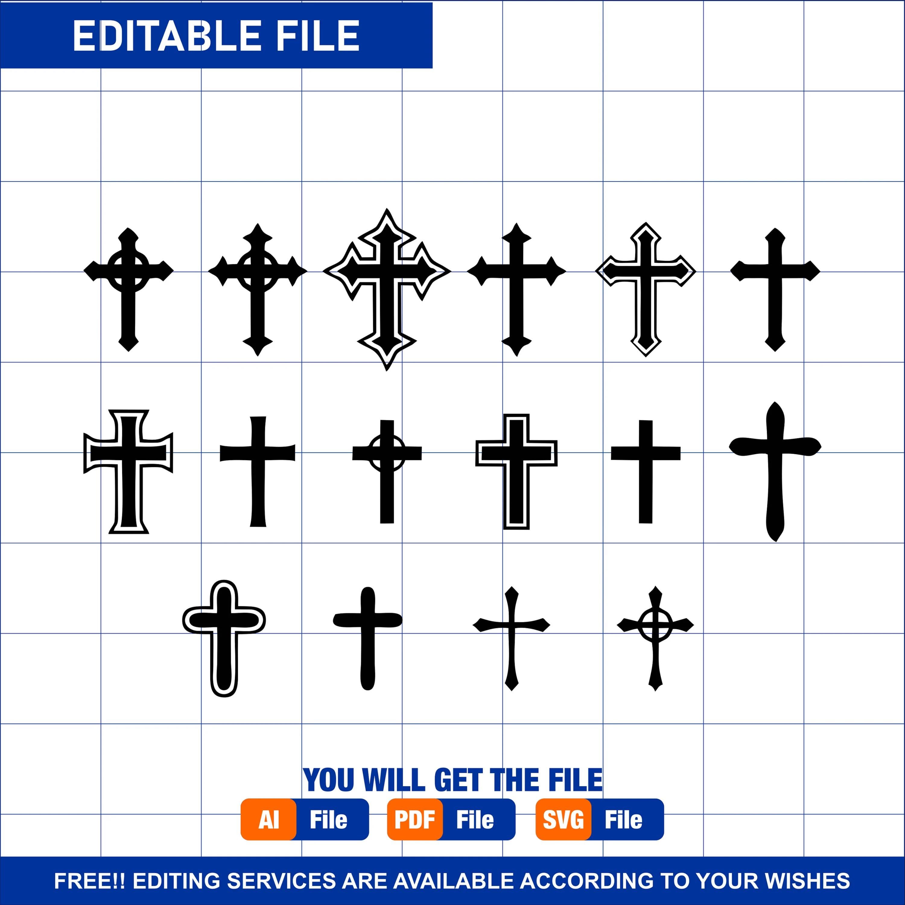 Cross SVG Files | Cross Cut Files | Christian Cross Vector Files ...