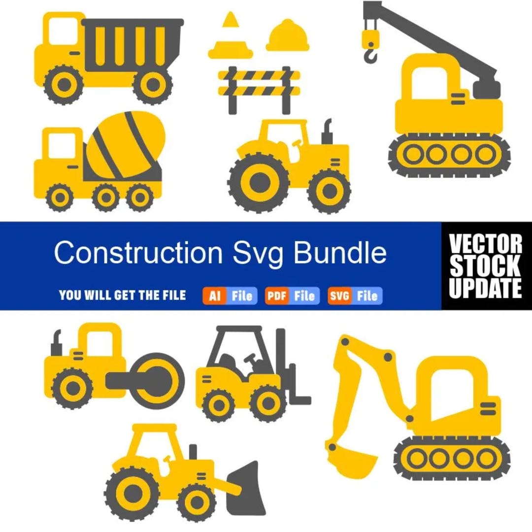 Construction Svg Bundle Construction Trucks Svg Png Bundle Layered Cut ...
