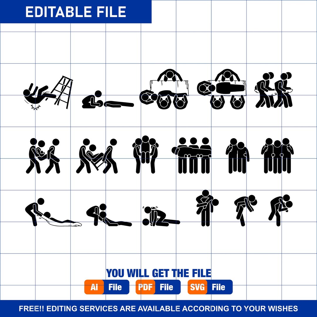 First Aid Technique Way Moving Injured Victim Person Method Procedure ...