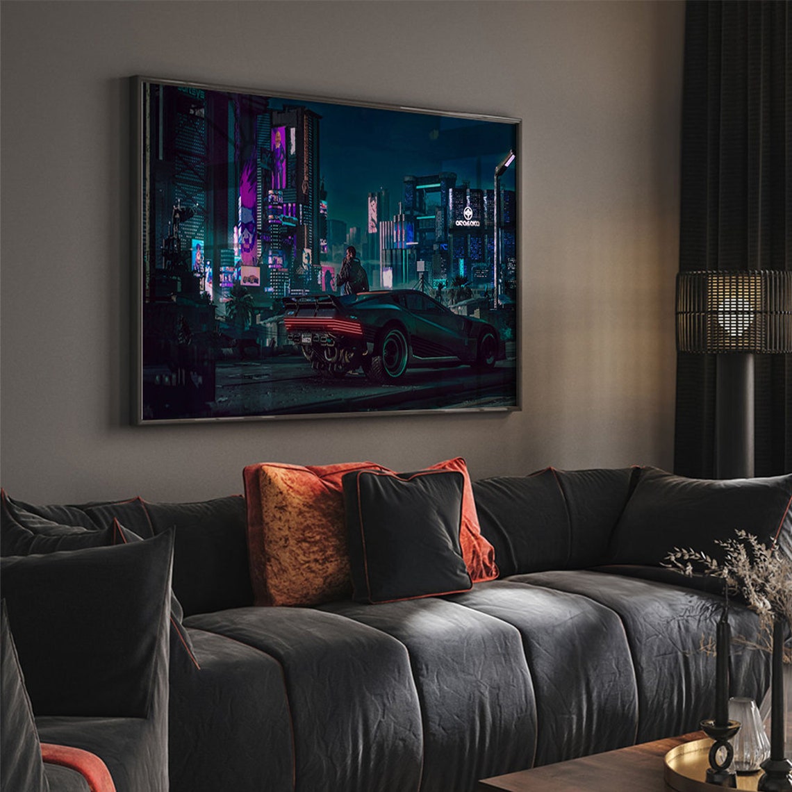 Cyberpunk 2077 Posters Poster Prints 320gsm Canvas Home Decor Wall Art ...