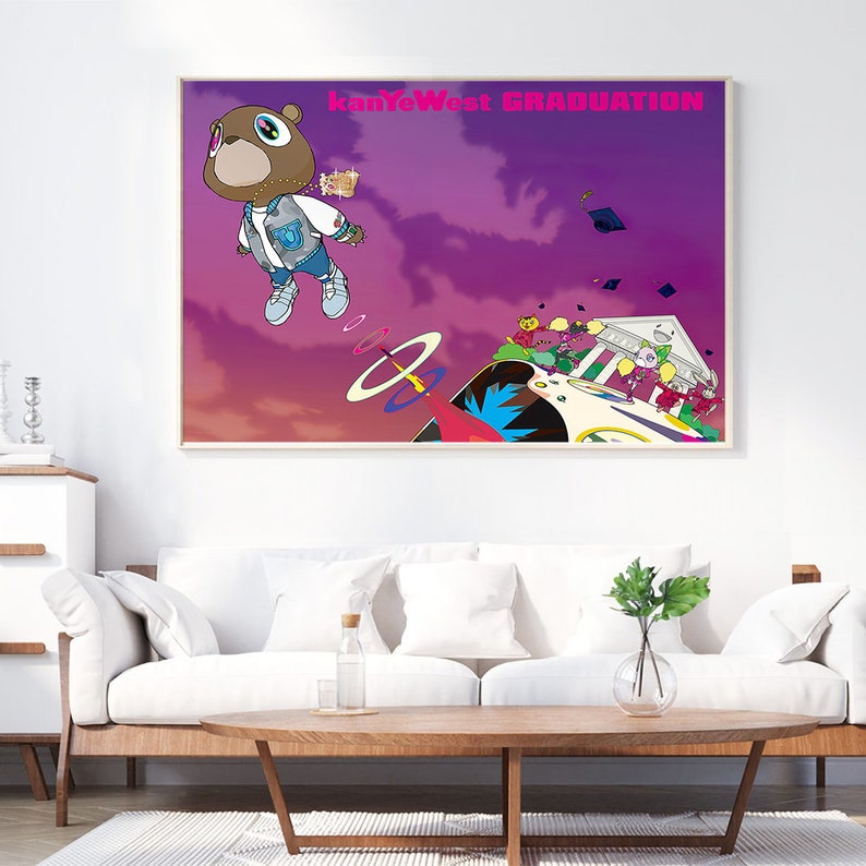 Kanye West Graduation Posters Poster Prints 320gsm Canvas Home Decor ...