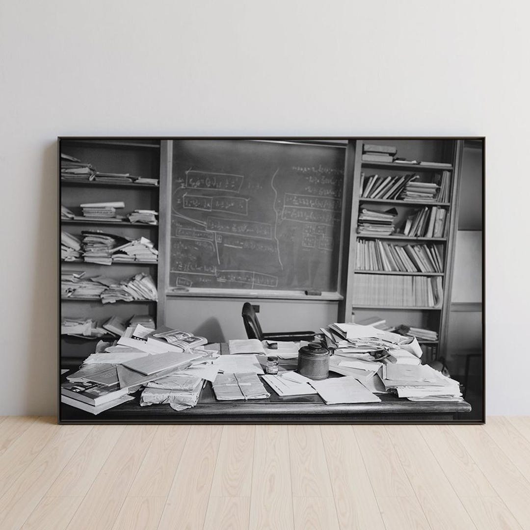 Albert Einstein Desk Poster the Day He Died Posters Poster Prints ...