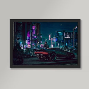 Cyberpunk 2077 Posters Poster Prints 320gsm Canvas Home Decor Wall Art ...