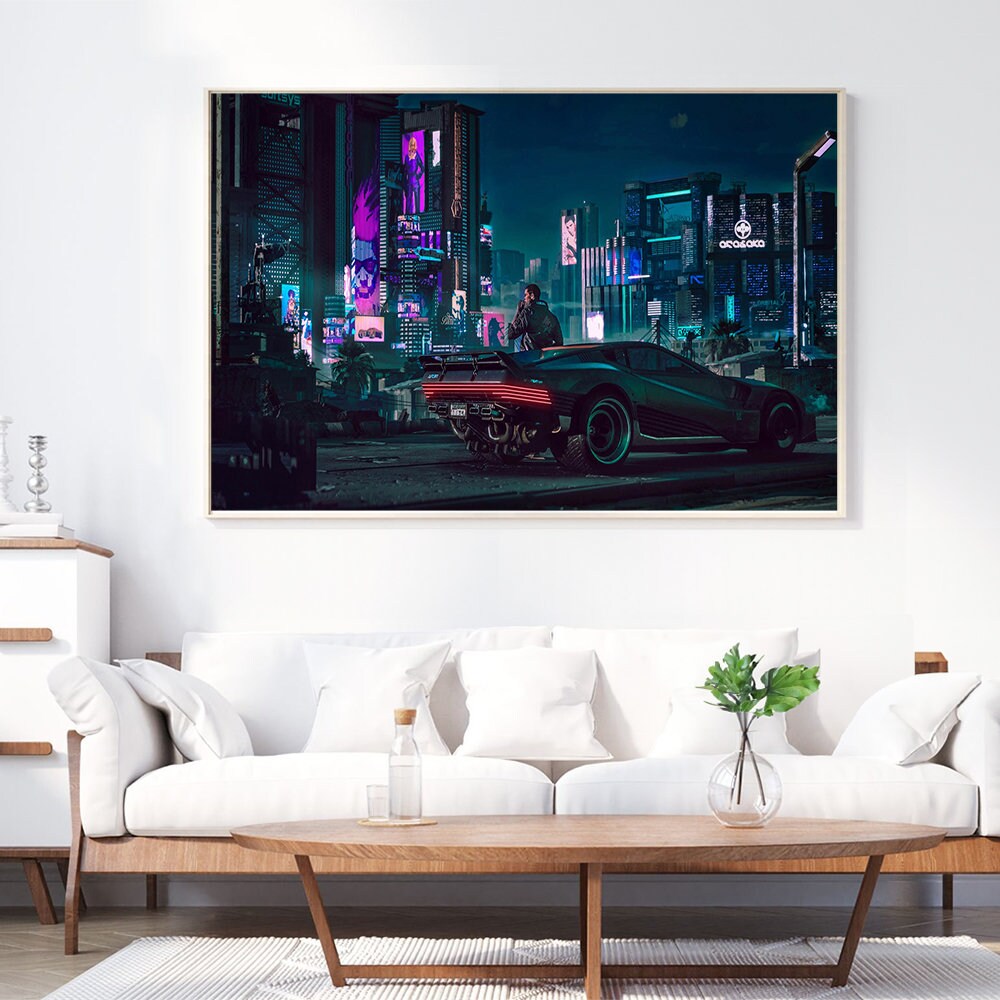 Cyberpunk 2077 Posters Poster Prints 320gsm Canvas Home Decor Wall Art ...