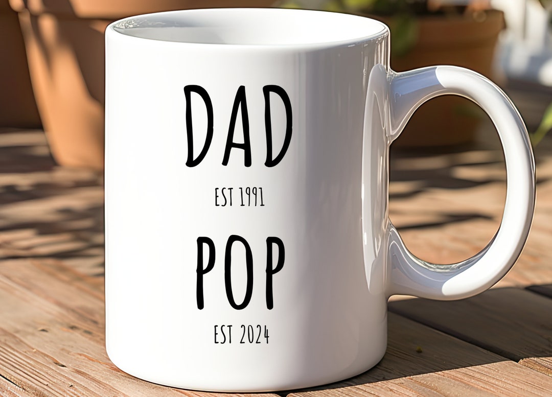 Promoted to Pop Pregnancy Announcement Gift New Grandpa Coffee Mug ...