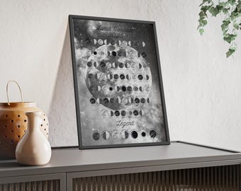 2025 Northern Hemisphere Lunar Calendar Celestial Art Print - Etsy