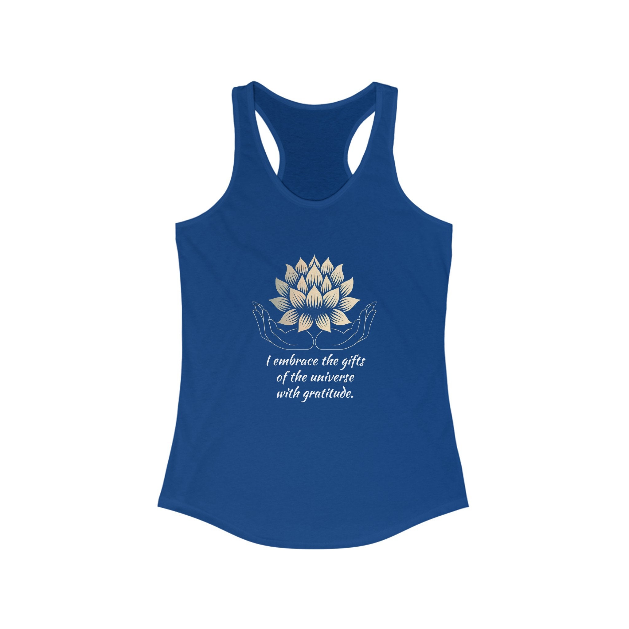 Lotus Flower With Hands Gratitude Tank Top, Lotus Tank Top, Lotus Yoga ...