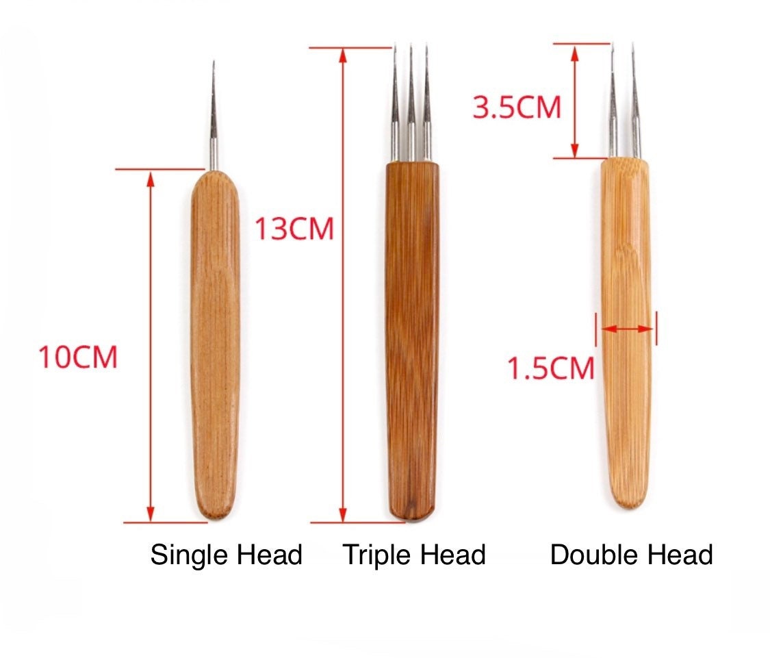 Dreadlocks Tool With Beautiful Bamboo Handle Single Double | Etsy