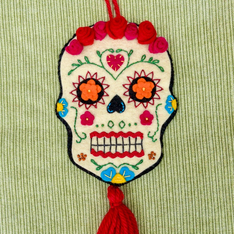 Sugar Skull Ornament - Etsy