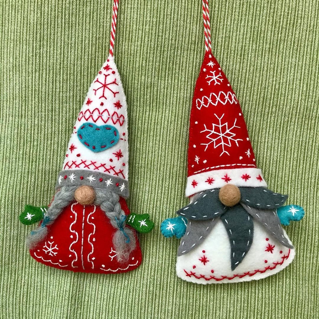 PDF Pattern Tomten Gnome Nisse Scandinavian Felt Ornament Swedish Santa ...