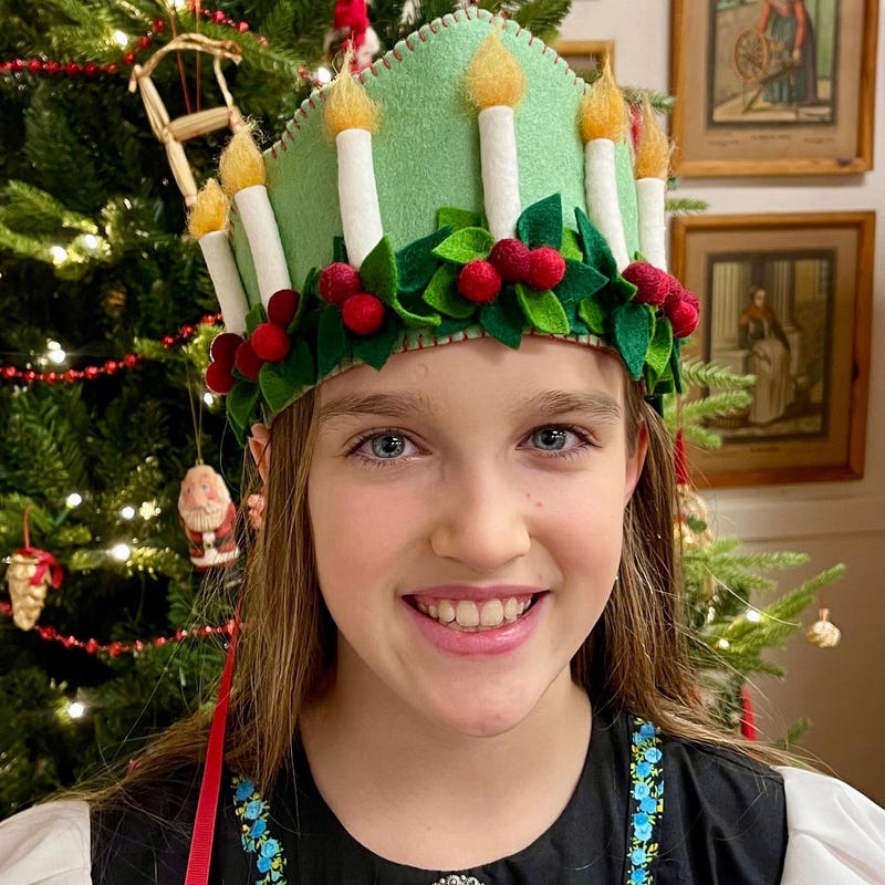 St Lucia Crown With Candles - Etsy