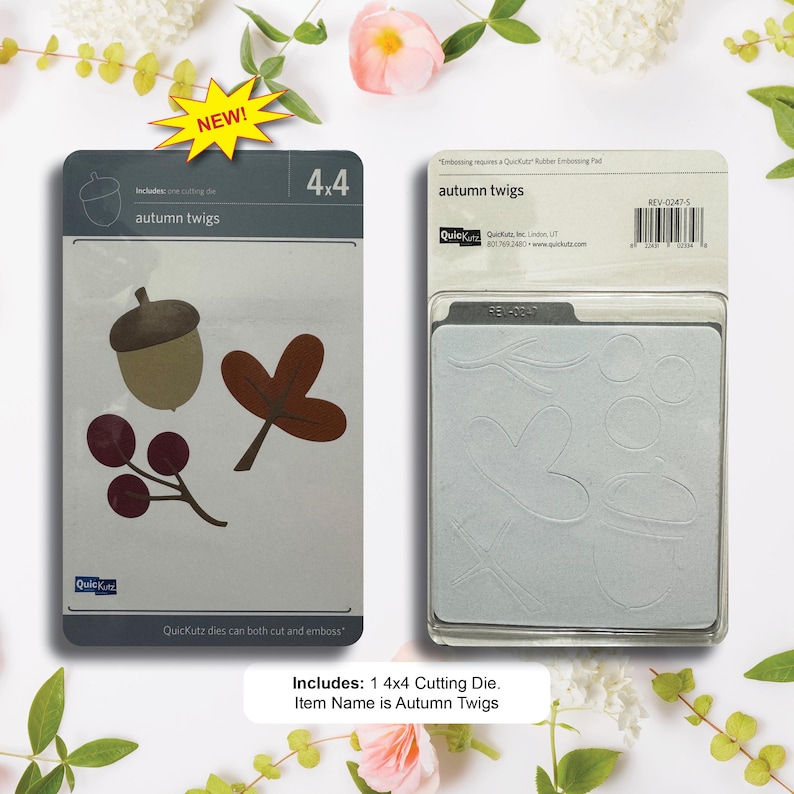 023: New Nature Lifestyle Crafts, Quickutz Die Cutting Dies, (4"x4 ...