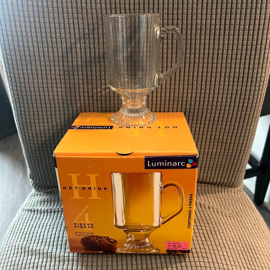 LUMINARC Set of 4 Hot 10 Oz. Drink Mugs - Vintage- New in Box - Never ...